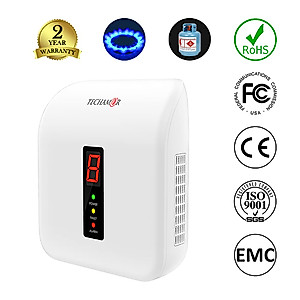 Techamor Y401 Natural Propane Gas Detector, Home Gas Alarm and Monitor, Leak Alarm for LNG, LPG, Methane, Coal Gas Detection in Kitchen, Home, Camper (1, White)