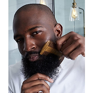 CREMO - Premium Beard Comb For Men | 100% Natural Wood With Woody Fragrance