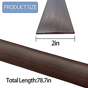 6.56FT Floor Transition Strip Self Adhesive(Brown),Door Threshold Strip,Floor Trim for Wood to Tile Transition, Floor Repair, Gap Coverings