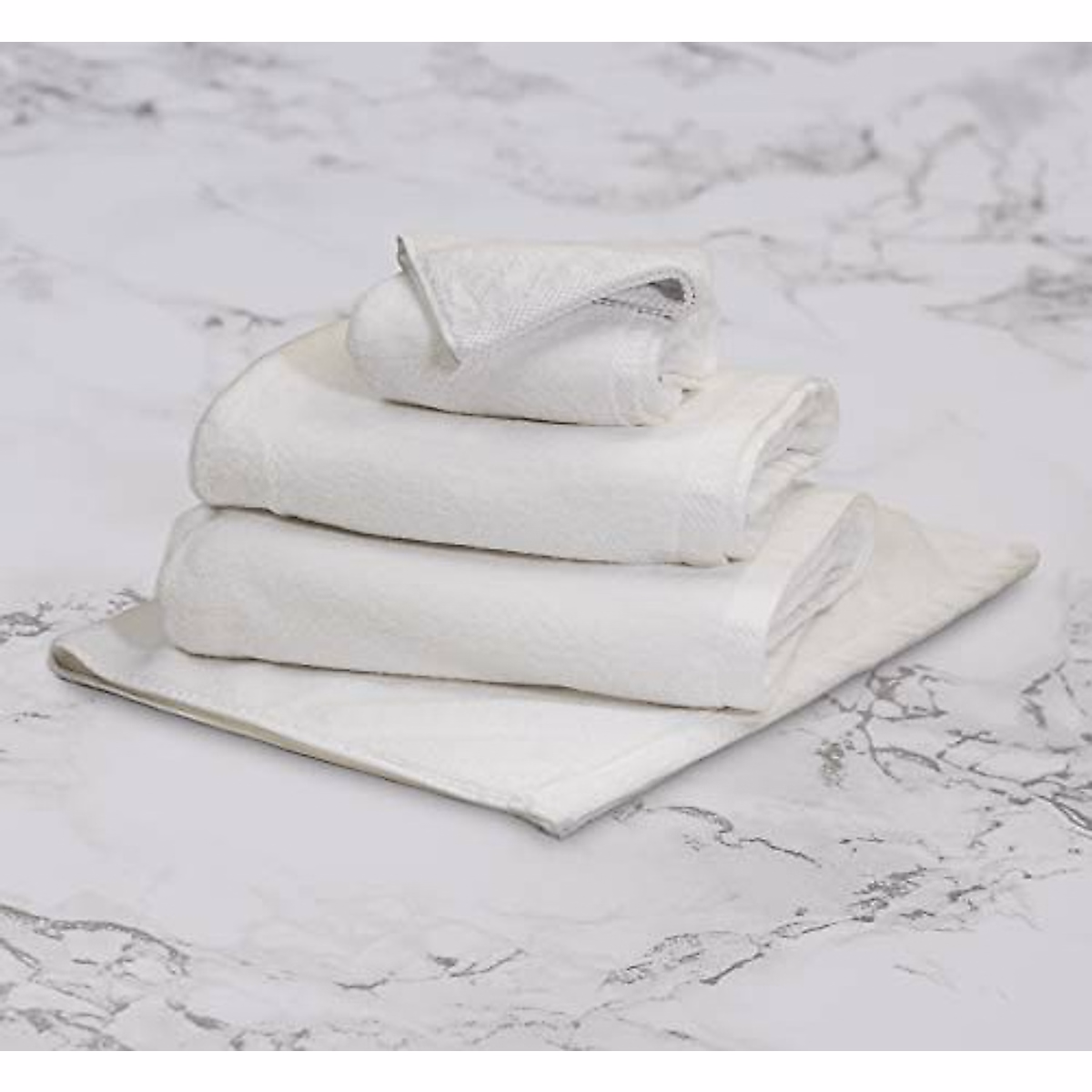 Garnier Thiebaut Hotel Collection White Bath Sheet Towels Set 2-Pieces