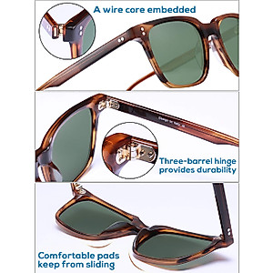CARFIA Polarized Men's Sunglasses UV400 Protection for Driving Fishing Hiking Golf Outdoor Sport Glasses