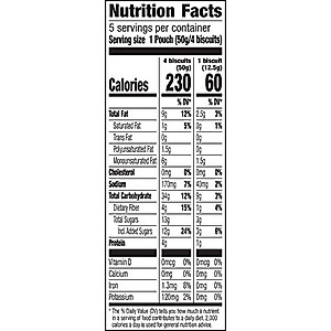 Nature Valley Blueberry Biscuits, Made With Whole Grain, 5 ct, 8.85 OZ