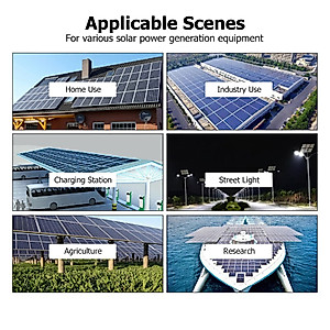 300W LED Boost MPPT Solar Charge Controller, 24V 36V 48V 60V 72V Solar Boost Charge Controller for Electric Vehicle, Solar Panel Battery Regulator for Lead Acid, Lithium Batteries