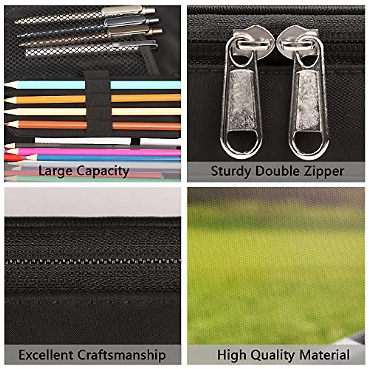 Cute Pencil Case Golf Ball Print Large Capacity Pencil Pouch Simplicity Pencil Box Pencil Bag Pen Case Large Stationery Organizer Bag with Zipper for Kids Boy Girls School Office Supplies