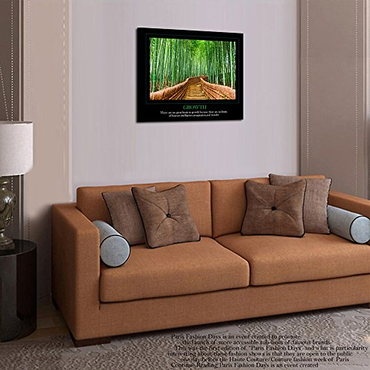 Kreative Arts Motivational Self Positive Office Quotes Inspirational Bamboo Growth Poster Canvas Prints Wall Art for Walls Decoration 20x24inch (Growth)