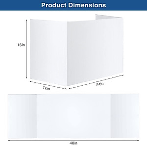 36 Pieces Desk Divider for Student Desks Reduces Distractions Plastic Guard White Classroom Privacy Folders Trifold Desk Divider for School Teacher Student Test Home Supplies