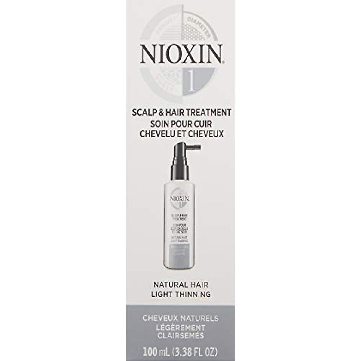 Nioxin System 1 Scalp & Hair Treatment, Natural Hair with Light Thinning, 3.4 oz
