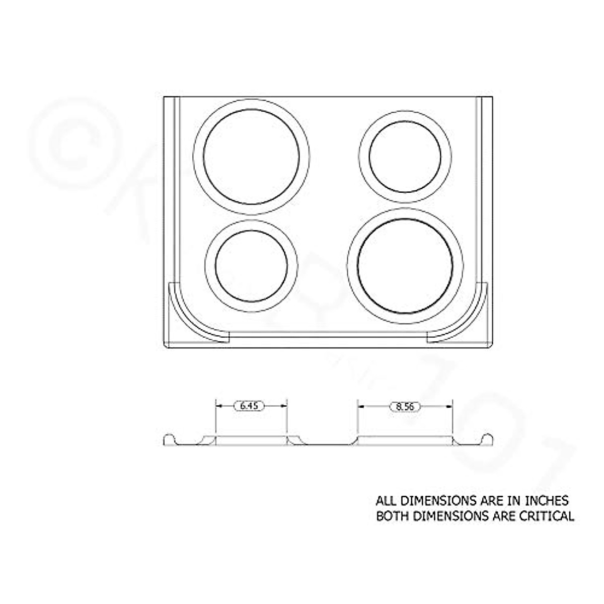 KITCHEN BASICS 101 Made in the USA WB31T10010 and WB31T10011 Replacement Chrome Drip Pans for GE/Hotpoint Electric Range with Locking Slot - Includes 2 6-Inch and 2 8-Inch Pans, 4 Pack