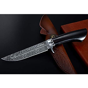 Perkin Handmade Fixed Blade Hunting Knife With Sheath HBF
