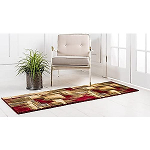 Unique Loom Barista Collection Area Rug - Timor (2' 2" x 6' 1" Runner, Multi/ Red)