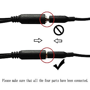 Damomon Black 4 Pin 3.5mm Female To 2 x 3 Pin 3.5mm Male Headset Splitter Adapter