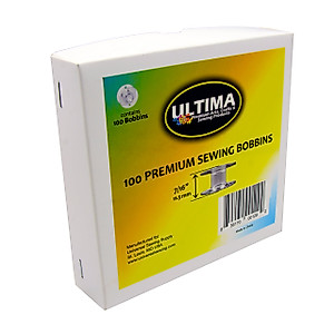Ultima Premium Sewing Machine Bobbins - Style SA-156 Bobbins for Brother, Singer, Babylock, Janome, Kenmore & Other Sewing Machines (100 Bobbins)