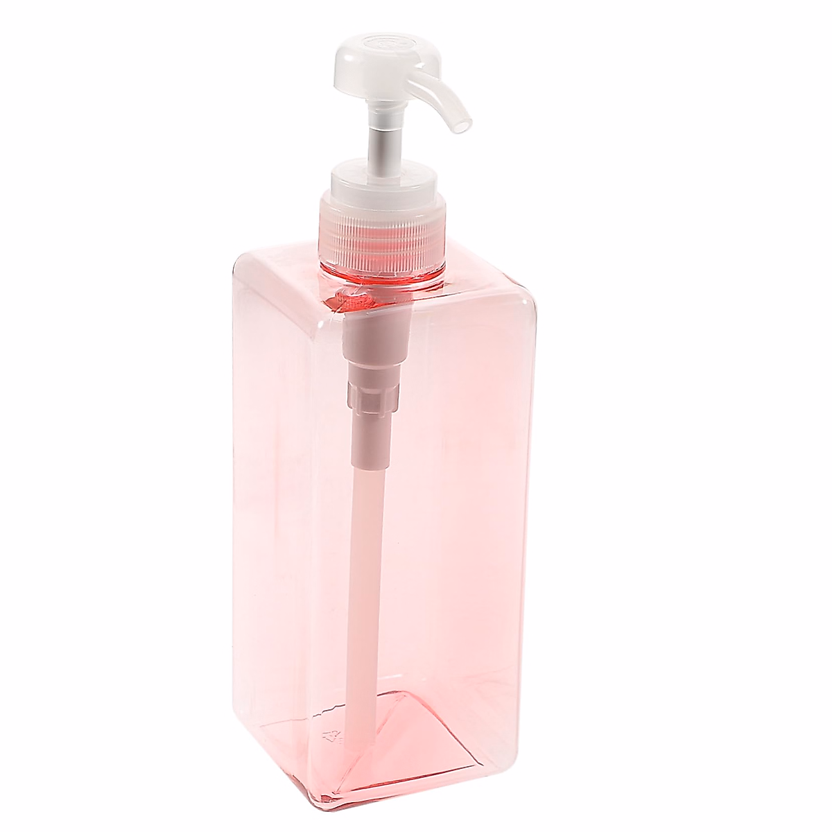 FELTECHELECTR Refillable Pump Bottle Square Liquid Dispenser for Shampoo Body Wash Face Wash Lotion and Liquid Soap for Bathroom and Shower Use