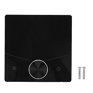 WiFi Programmable LCD Display Smart Thermostat for Tuya with Knob, Floor Heating Control Panel, Digital (Black)
