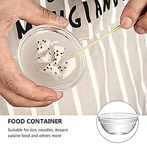 OSALADI Water Chestnut Bowls Versatile Glass Bowls 6Pcs Glass Custard Cups Small Glass Bowls Bakeware Clear Custard Cups Glass Pudding Bowls Ramekin Dishes for Home Restaurant Candy Dessert Bowls