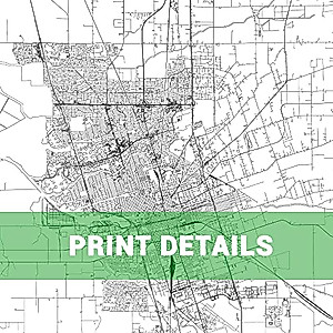 Dear Mapper Stockton United States View Abstract Road Modern Map Art Minimalist Painting Black and White Canvas Line Art Print Poster Art Line Paintings (Set of 3 Unframed) (16x24inch)