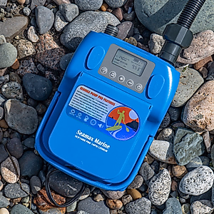 Seamax Sup 16DB PRO Double Stage 16PSI Electric Air Pump with Built-in Battery for Inflatable SUP and Boat, Intelligent Firmware with Built-in Temperature Sensor and Timer
