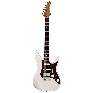 Ibanez AZ2204N Prestige 6-String Electric Guitar (Antique White Blonde, Right-Handed) with Case