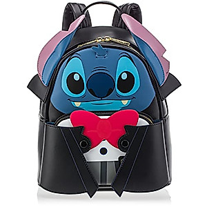 Loungefly Disney Vampire Stitch Bowtie Womens Double Strap Shoulder Bag Purse