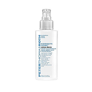 Peter Thomas Roth | Goodbye Acne AHA/BHA Acne Clearing Gel | Face Body Spot Treatment, Maximum-Strength Acne Spot Treatment, 3.4 Fl Oz (Pack of 1)