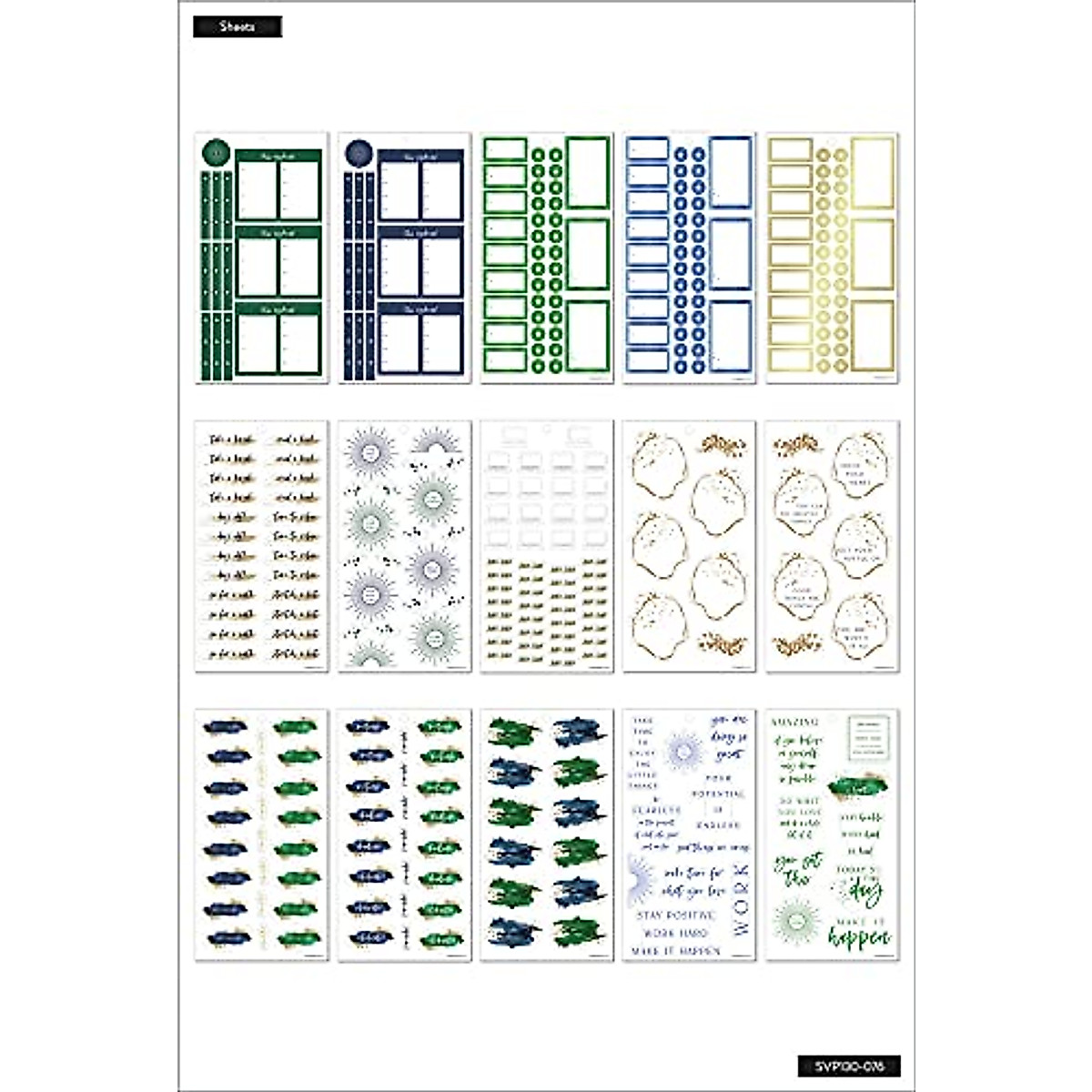 The Happy Planner Sticker Pack for Calendars, Journals and Projects –Multi-Color, Easy Peel – Scrapbook Accessories – Hustle & Heart Work from Home Theme – 30 Sheets, 737 Stickers Total