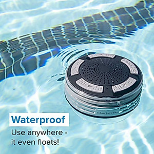 Johns Avenue Bluetooth Shower Speaker Newest Version 5.0 - Certified Waterproof - Wirelessly Pairs Easily to All Your Bluetooth Devices - with White Gift Box