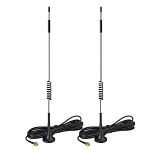 Bingfu 4G LTE 7dBi Magnetic Base MIMO SMA Male Antenna (2-Pack) Compatible with 4G LTE Wireless CPE Router Hotspot Cellular Gateway Industrial IoT Router