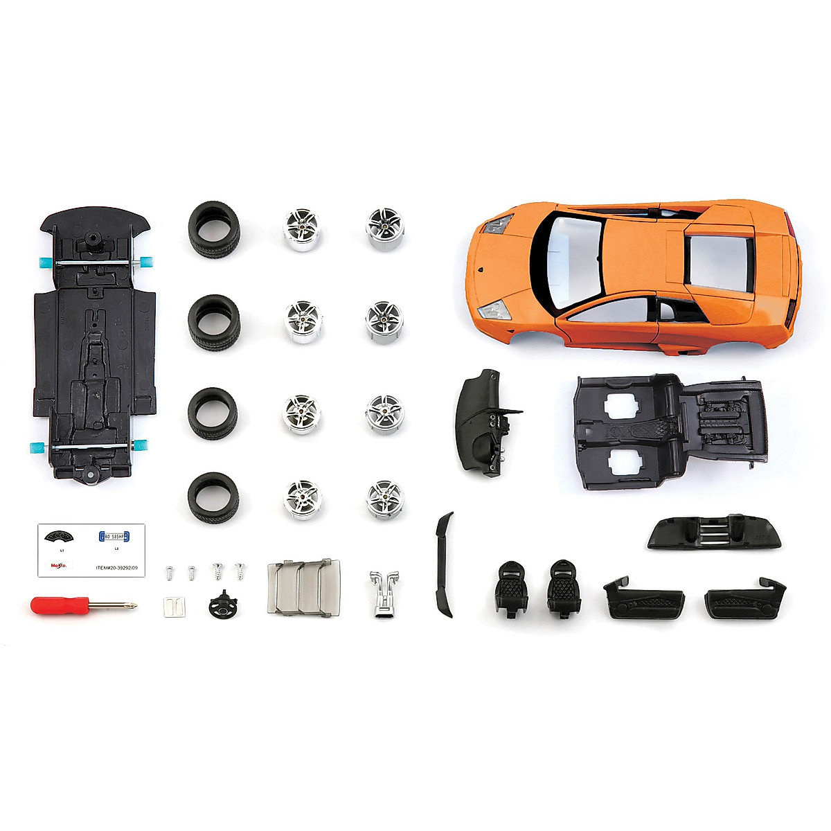 Maisto 1:24 Scale Assembly Line Lamborghini Murcilago LP 640 Diecast Model Kit (Colors May Vary)