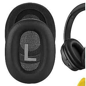 Geekria QuickFit Replacement Ear Pads for Mpow H12 ANC, H10, RCA H033C Noise Cancelling Headphones Ear Cushions, Headset Earpads, Ear Cups Cover Repair Parts (Black)