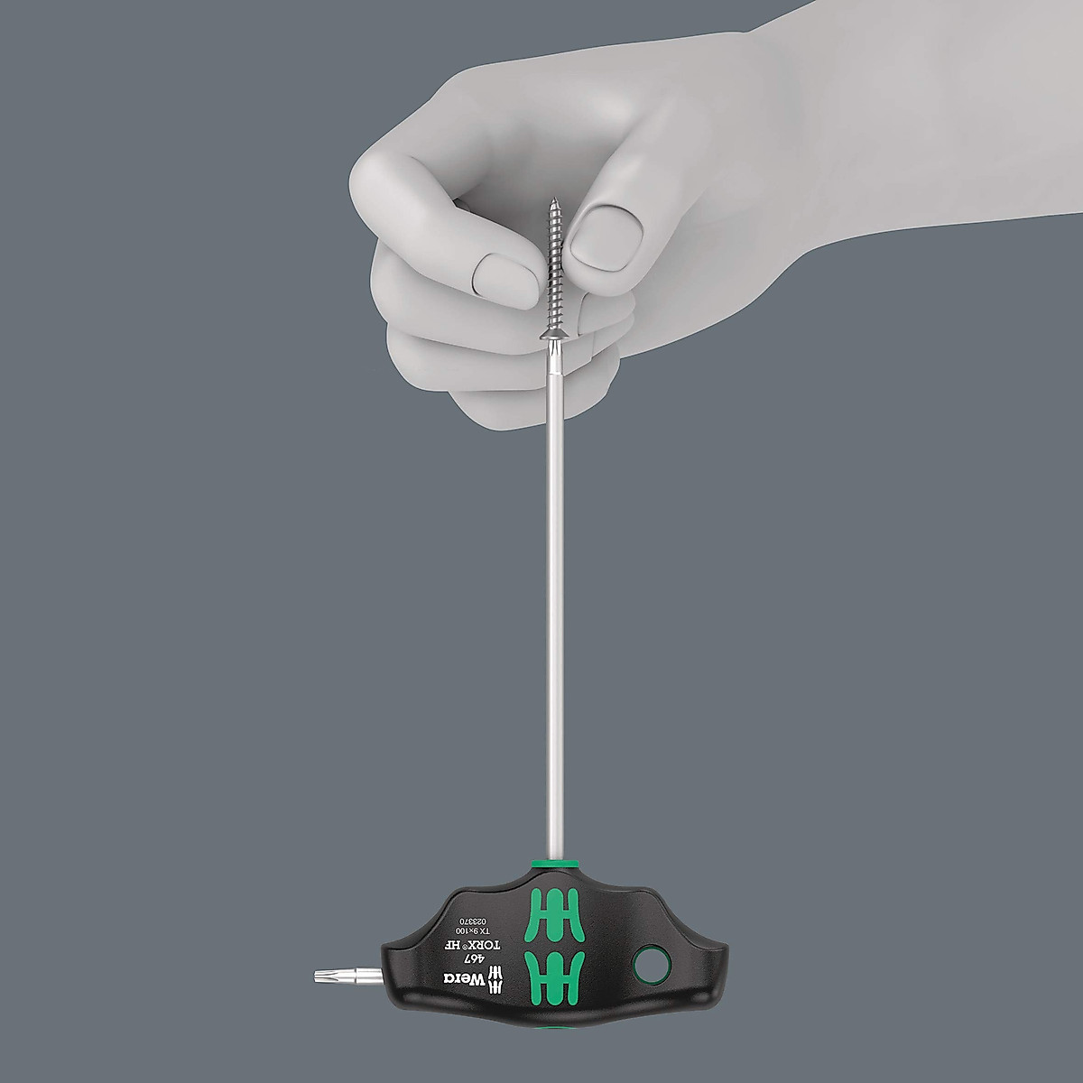 Wera 5023452001 467/7 TORX HF Set 1 Screwdriver Set T-Handle TORX Screwdrivers with Holding Function, 7 Pieces