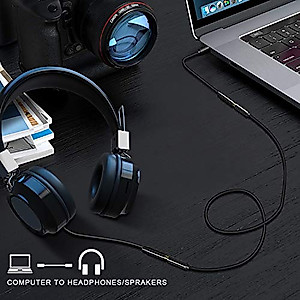 ANDTOBO Aux Connector,3.5mm TRRS Female to Female Stereo Coupler Plug Adapter- 3.3 Ft/40 inch