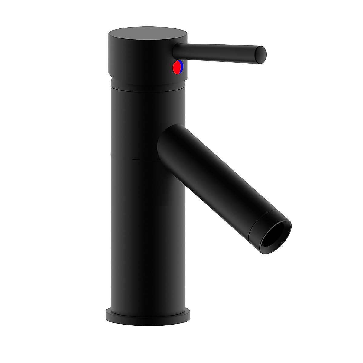 Derengge Single Handle Bathroom Sink Faucet,Matte Black Bathroom Faucet,Lavatory Faucet 1 Hole Installation,F-509A-MT