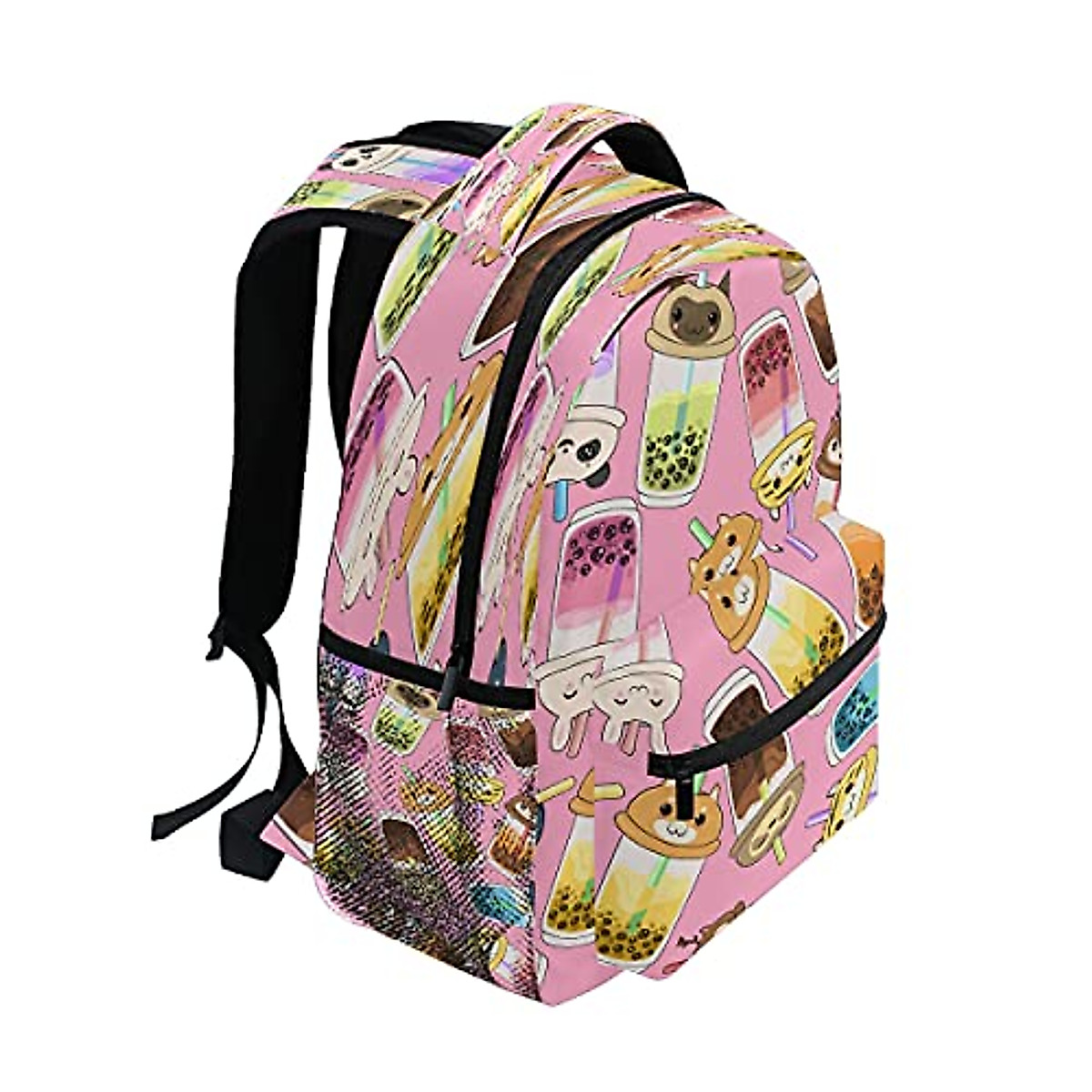 xigua Kawaii Bubble Tea Print Computer Backpack - Lightweight School Bag for Boys Girls Tenns