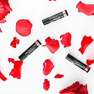 Organic Moroccan Magic Lip Balm 3 Pack | Rose Lip Balm Set | Chapsticks for Dry Lips | Made with Natural Argan, Essential Oils Lip Moisturizer and Vitamin E | Smooth Application, Non-Toxic