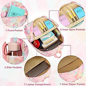CAMTOP School Backpacks for Teen Girls Lightweight Elementary Middle Backpack Bookbags Set Medium(17 Inch,Tie Dye)