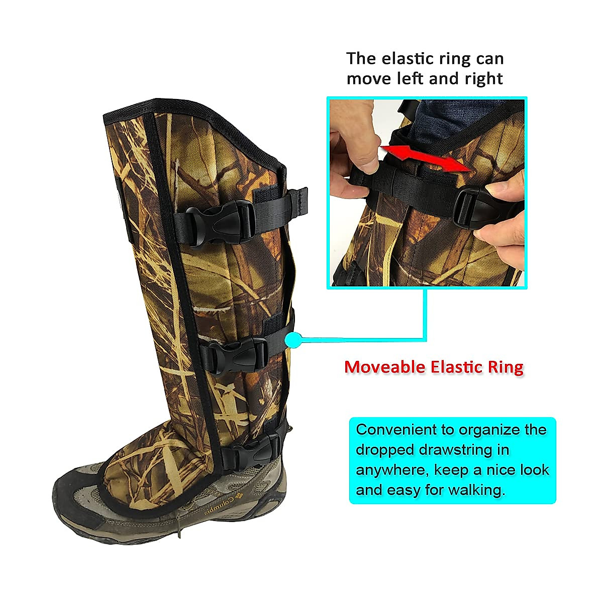 Smarkey Snake Gaiters, Snake Guards Leggings for Snake Bite Protection, Protects Against All Types of Rattlesnakes and Other Poisonous Snakes, for Hunting, Camping, Hiking, Outdoors(1 Pair)