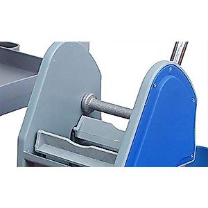 Janitorial Cart with Cover - 25 Gallon Bag - 2 Buckets - Mop Wringer Trolley