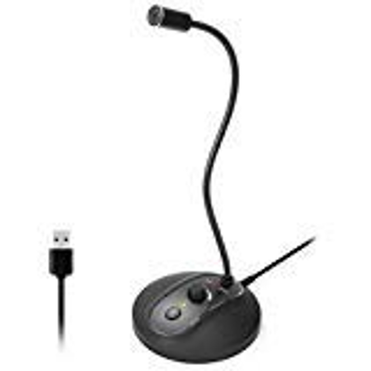 USB Computer Microphone with Mute Button, Plug&Play Condenser, Desktop, PC, Laptop, Mac, PS4 Mic -360 Gooseneck Design -Recording, Dictation, YouTube, Gaming, Streaming (Omnidirectional-JV601PRO)