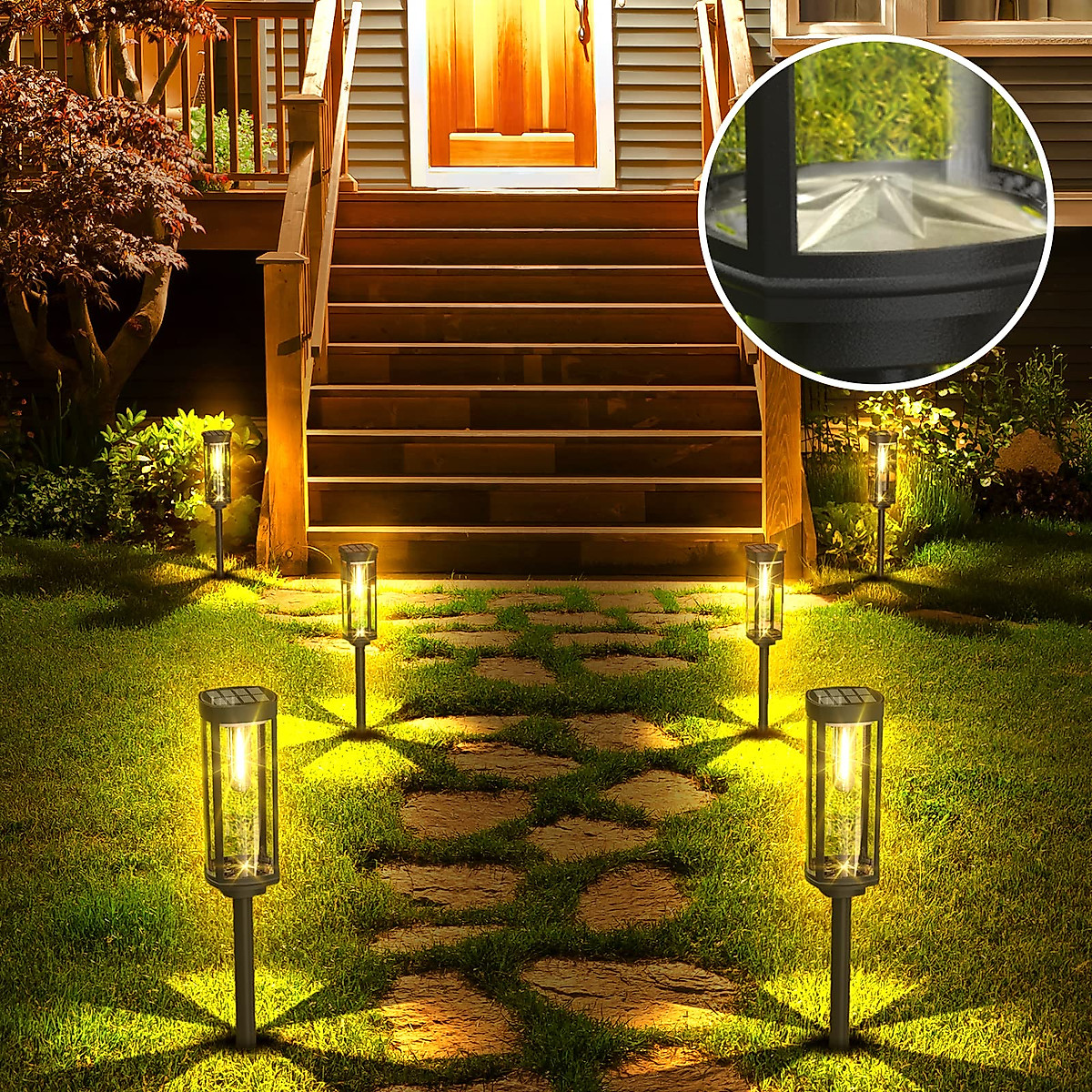 COXSENI Solar Pathway Lights Outdoor 6 Pack, Bright Solar Path Light Outside Waterproof, Solar Garden Decorative Solar Powered Landscape Lights for Walkway Driveway Lawn Patio Sidewalk Yard Decor