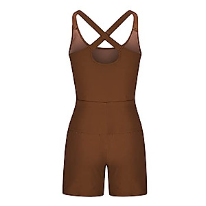 Ceboyel Womens Athletic Romper Trendy Casual Yoga Jumpsuits Gym One Piece Onesie Running Workout Wear Outfits 2023