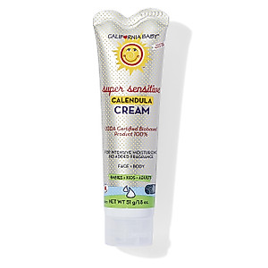California Baby Calendula Cream (Unscented) | Soothing Baby Face Cream | 100% Plant-Based | Organic Calendula + Aloe Vera | Unscented Lotion For Sensitive Skin | Allergy Friendly | 1.8 oz / 51g