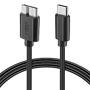 WILLIZTER Type C 3.1 to Micro B Cable Hard Drive Cable 5Gbps Fast Charging & Syncing Cord Compatible with MacBook Pro Galaxy S20 Toshiba Canvio External Hard Drive