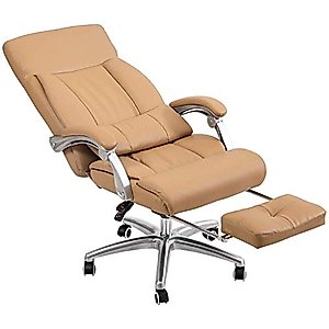 ZLBYB Furniture Series Big Rated Black Leather Executive Swivel Ergonomic Office Chair with Extra Wide Seat