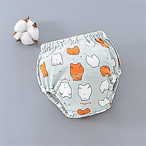 Ctskyte Baby Boys' Girls 5 Pack Toddler Potty Padded Pure Cotton Pee Training Underpants Waterproof Underwears 100 Yellow Animal Star Bear Elephant