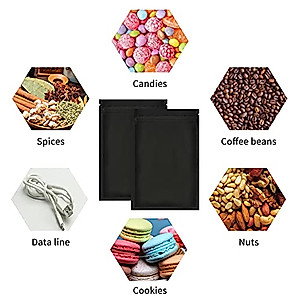 100 Pack Smell Proof Bags 3x4 inch, Resealable Mylar Bags Food Safe Material Food Storage Pouch