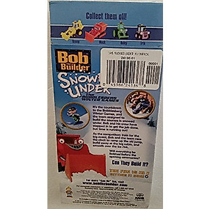Bob the Builder (Toy and Video SET Limited Edition) Snowed Under VHS - Winter Games - With Rare Zoomer Snowmobile Vehicle