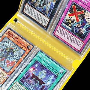 100PCS Holographic Card Sleeves for Japanese Sized Cards YGO Card Protectors (61x88mm, Hearts)