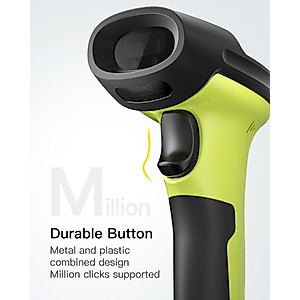 Inateck Barcode Scanner, Wireless Scanner, 1 Charge 180 Days Standby, 35M Range, Automatic Scanning, BCST-60 Green