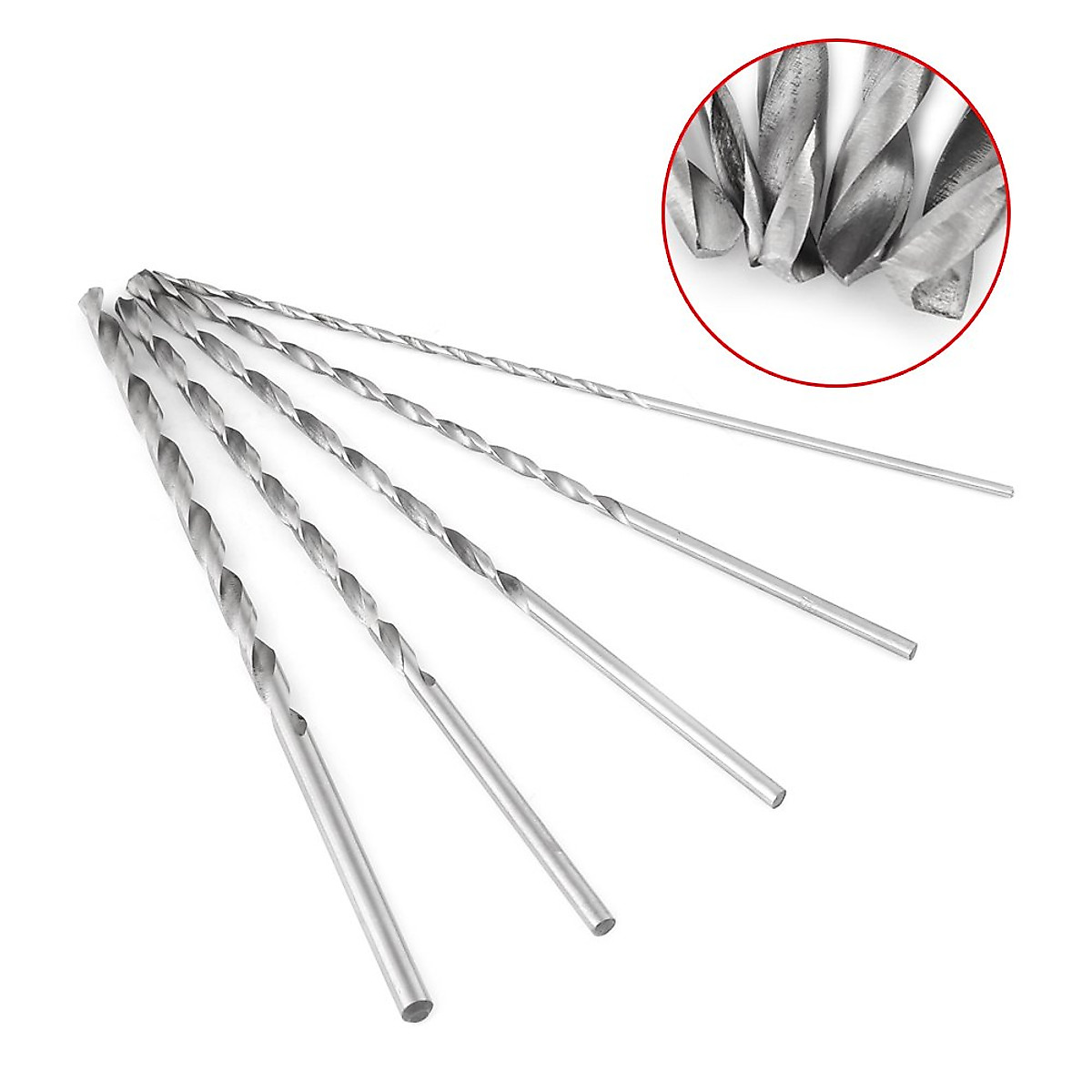 Twist Drill Bit, 2-5mm Extra Long High-Speed Steel Straight Shank Professional Twist Drill Bit Mini Micro Drill Perfect Use Tool for Wood Steel Wood Plastic Aluminum Alloy