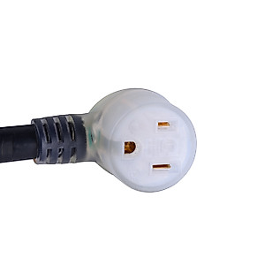 MaxWorks 80703 Heavy Duty 40 Foot 8 AWG/3C 6-50 Nema R Plug Lighted Welding Cord with ETL Approved